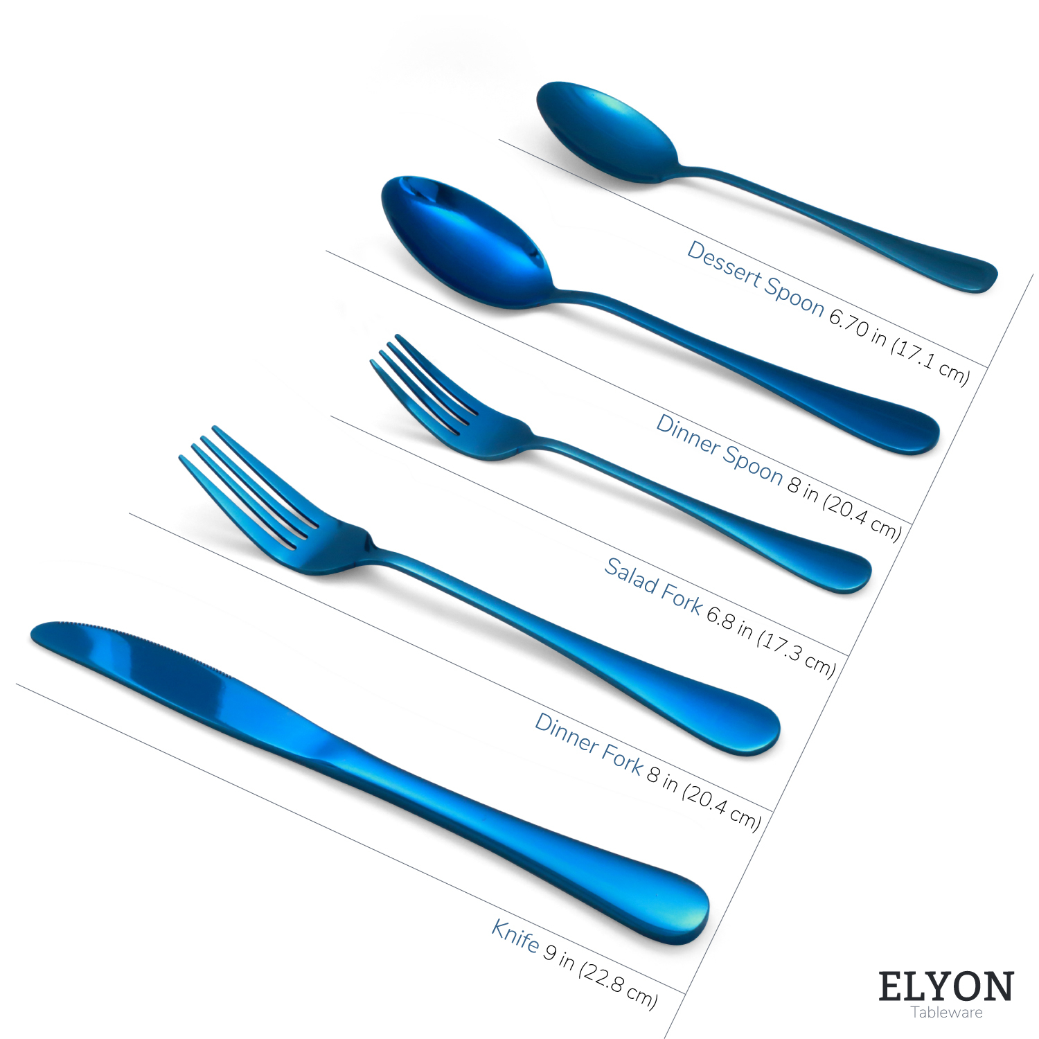 Blue Silverware & Flatware- Elyon. Elyon Tableware - Your Shop for ...