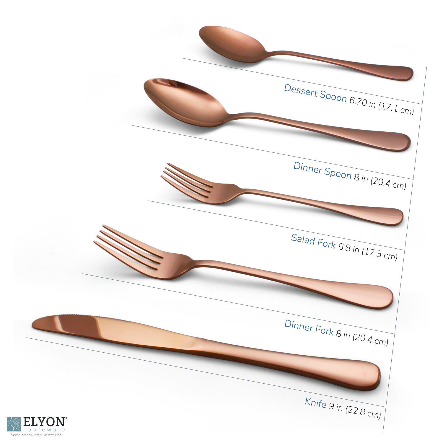 Best Modern Flatware and Silverware sets rose Gold -Elyon. Elyon Tableware - Your Shop for ...