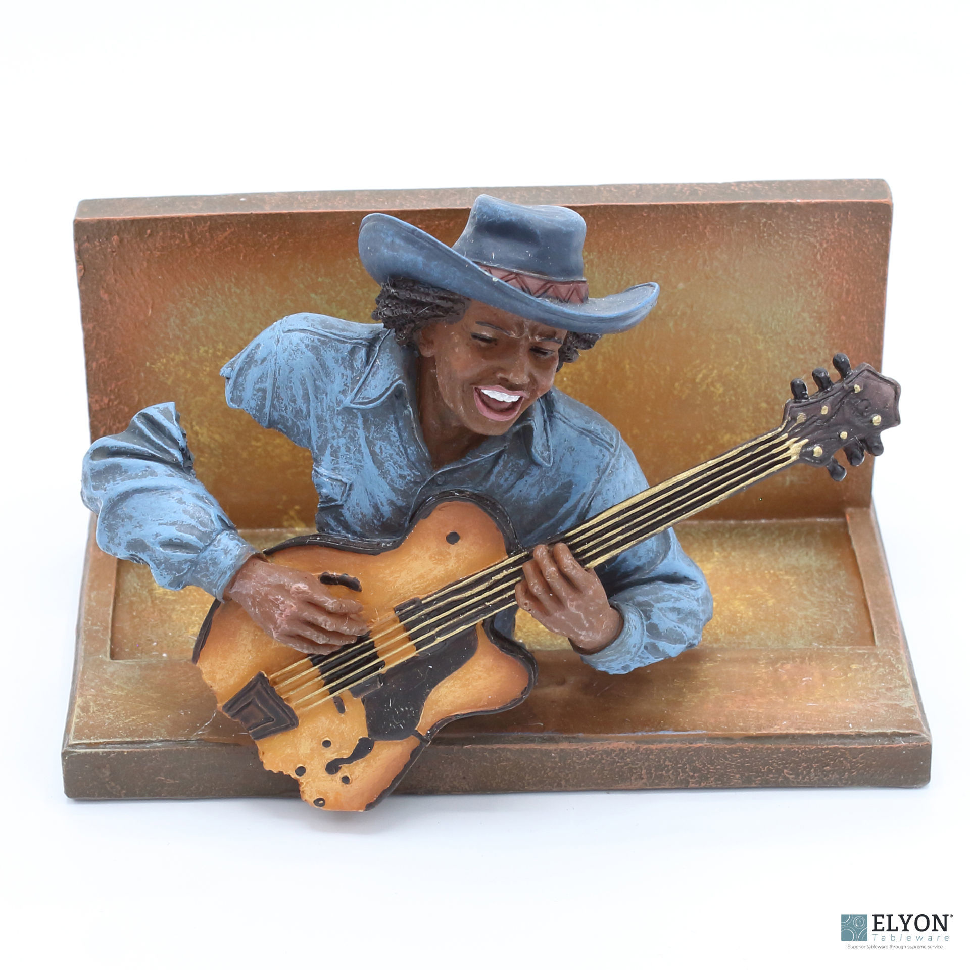 Hand Painted Resin 3D Guitar Coaster Set, Stand with 4 Coasters, A ...