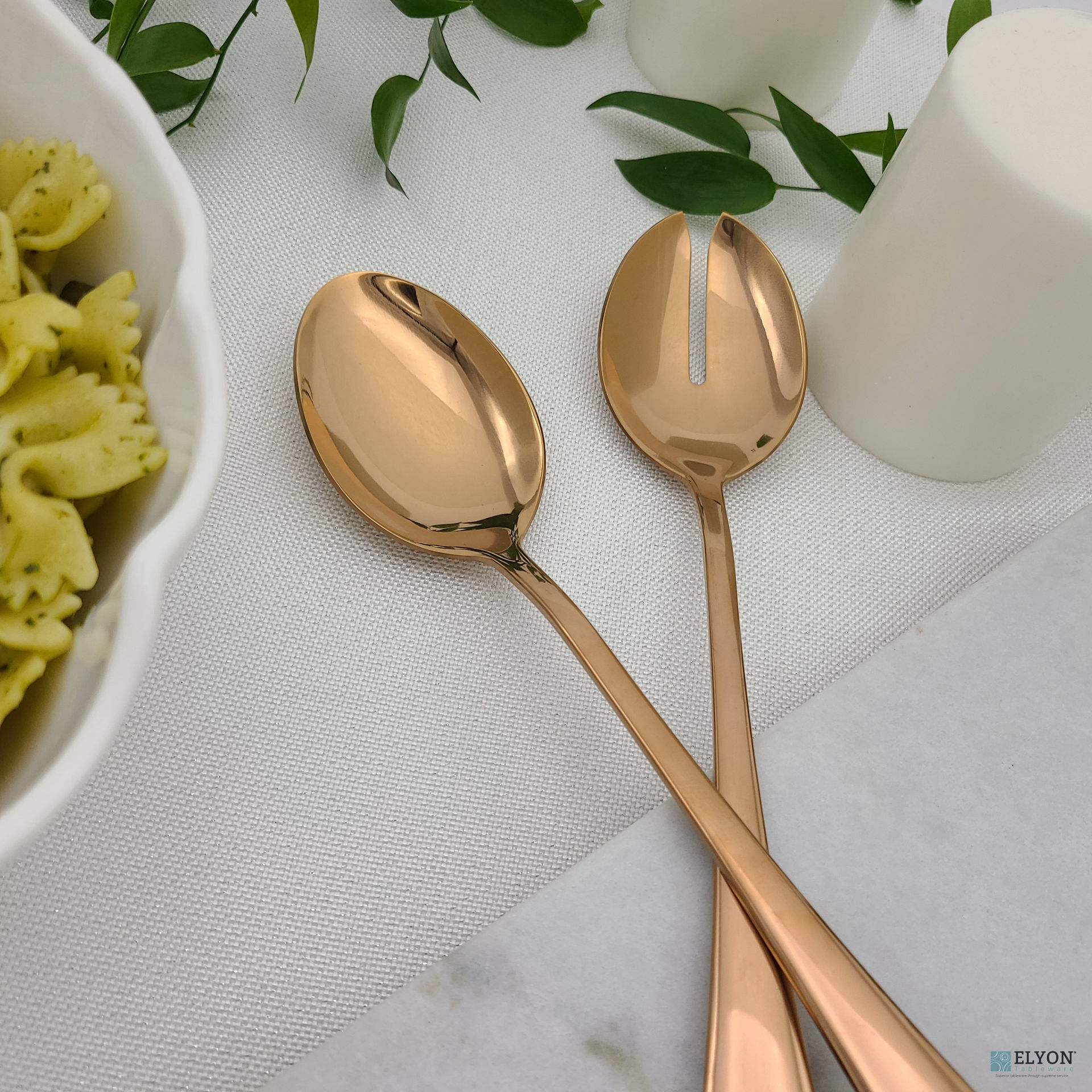 Copper/ Rose gold Serving Set Silverware & Flatware- Elyon. Elyon ...