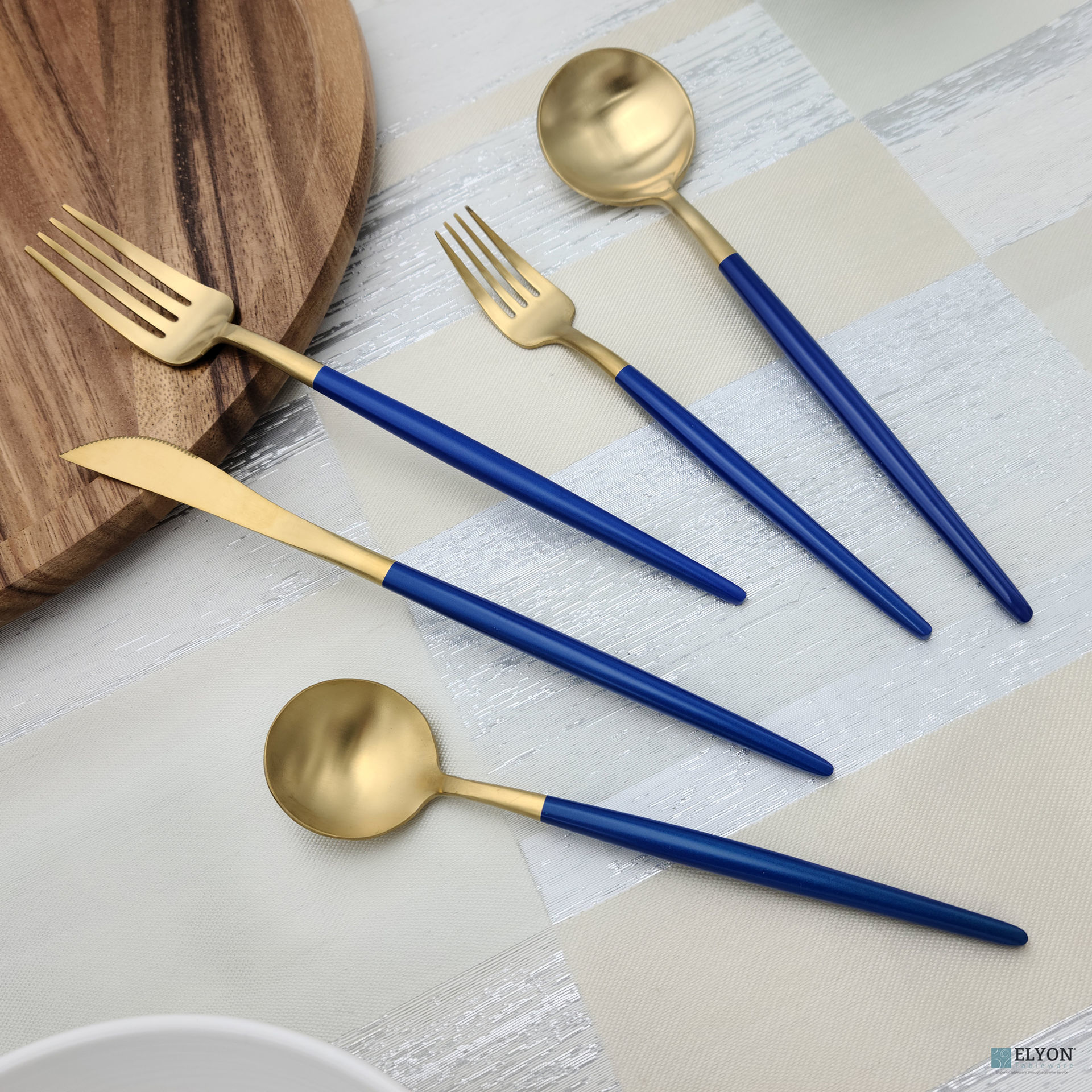 Blue modern Silverware & Flatware- Elyon. Elyon Tableware - Your Shop ...