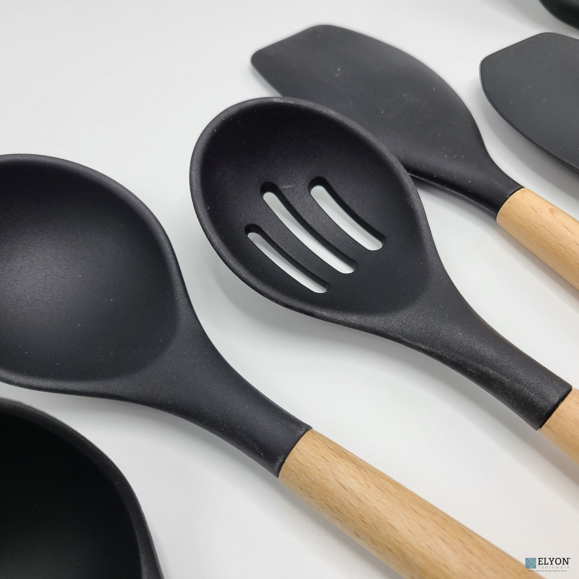 Elyon Best Modern 9-piece-silicon-kitchen-cooking-utensils-set-Black ...