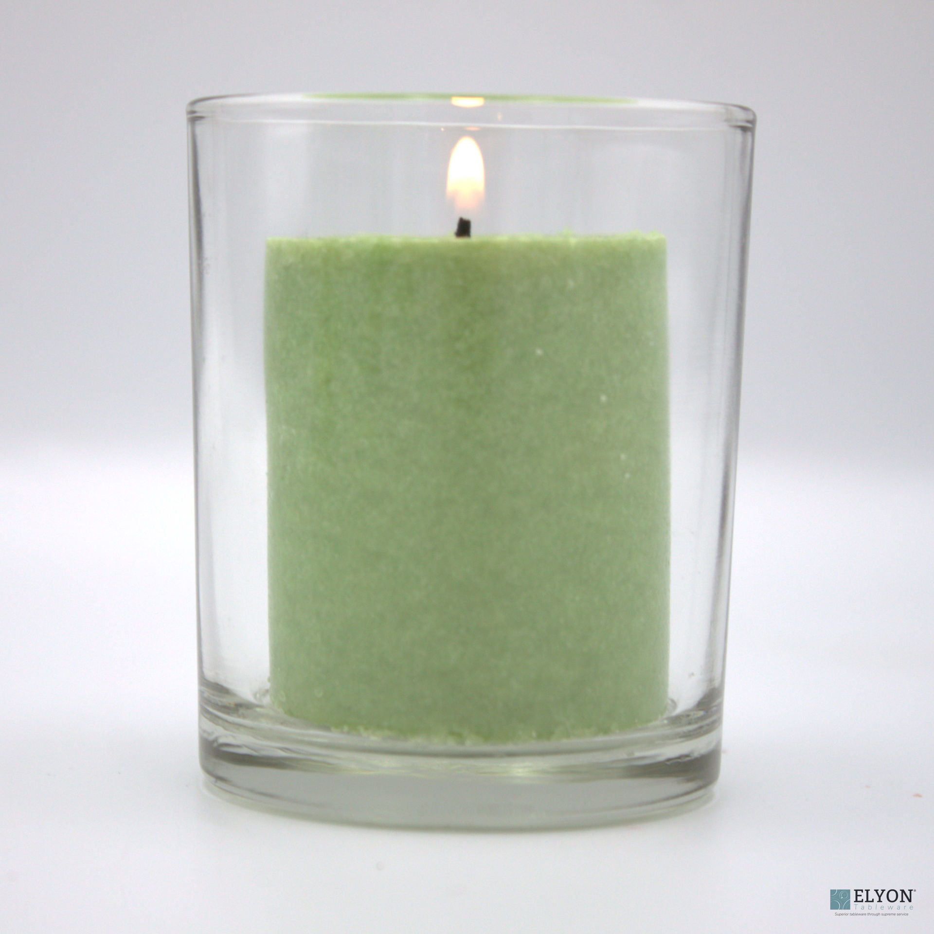 18 Green Colored Unscented Wax Votive Candles in Glass Holder, 24 Hours ...