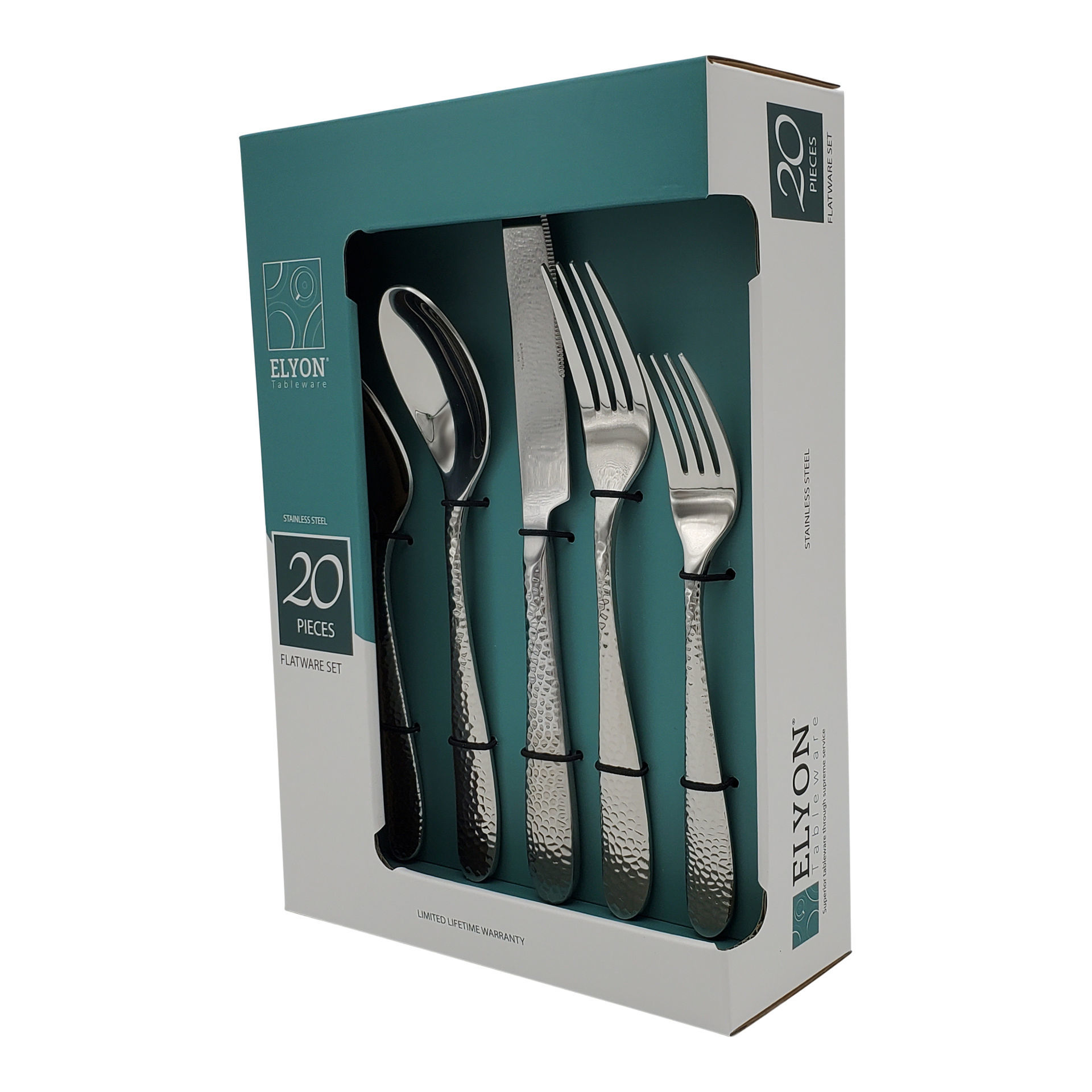 Best Modern Flatware and Silverware sets Matte Silver Elyon Tableware ...