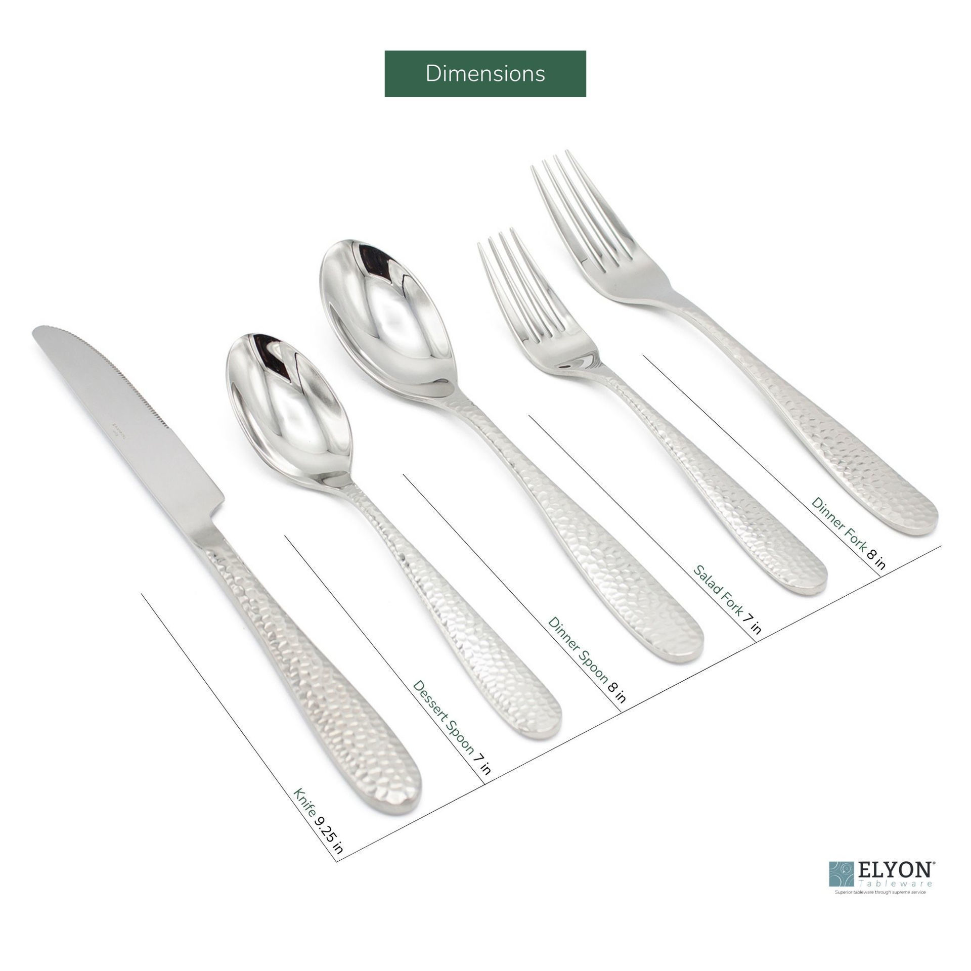 Best Modern Flatware and Silverware sets Matte Silver Elyon Tableware ...