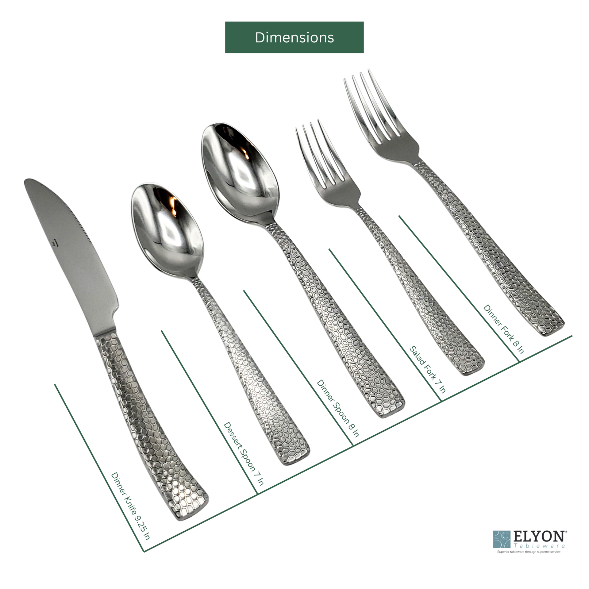 Best Modern Flatware and Silverware sets Reflective silver Elyon ...