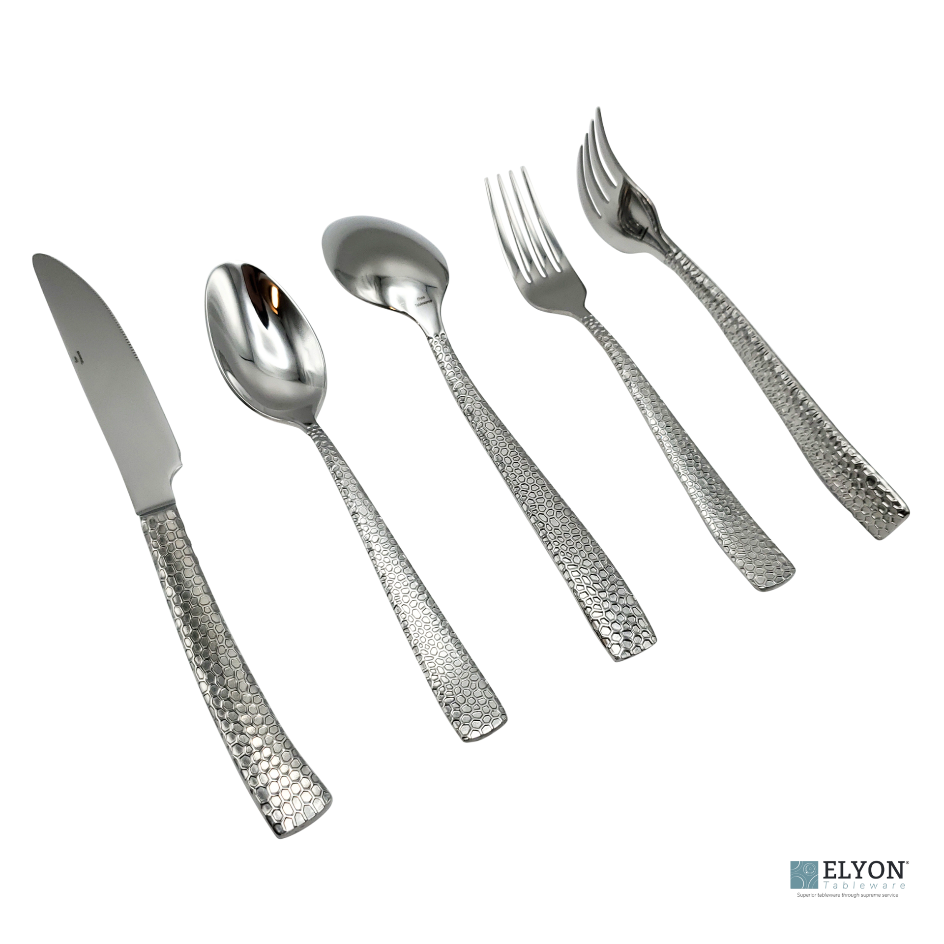 Best Modern Flatware and Silverware sets Reflective silver Elyon ...