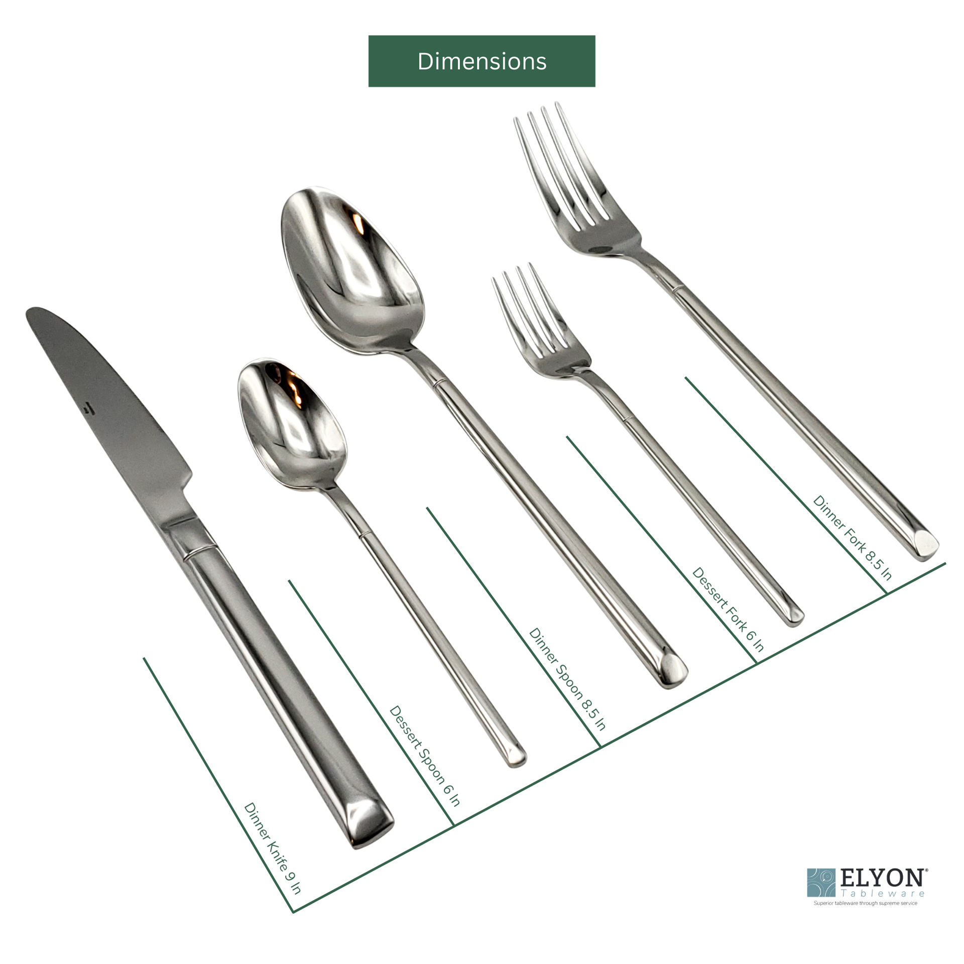 Best Modern Flatware and Silverware sets Matte Silver Elyon Tableware ...