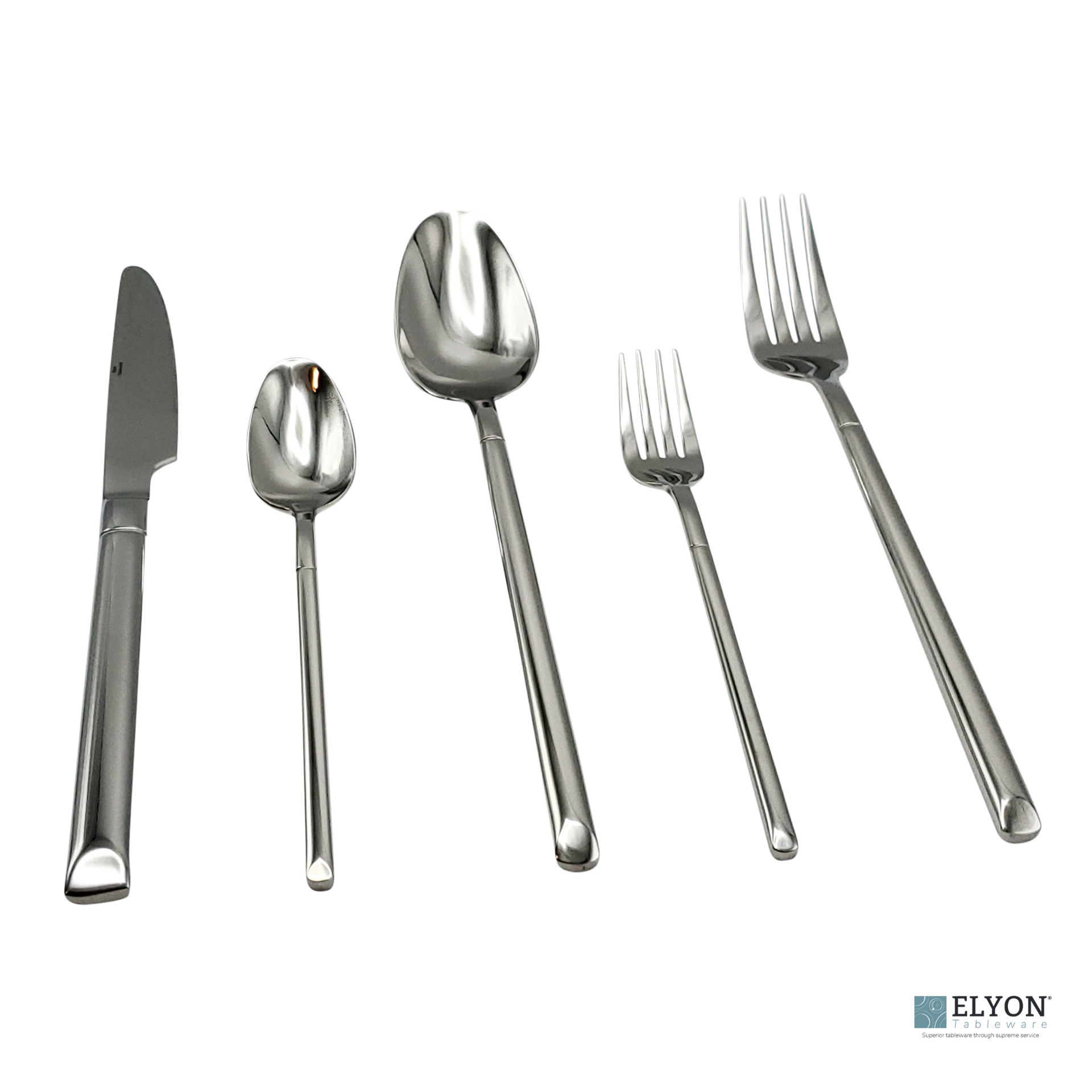 Best Modern Flatware and Silverware sets Matte Silver Elyon Tableware ...