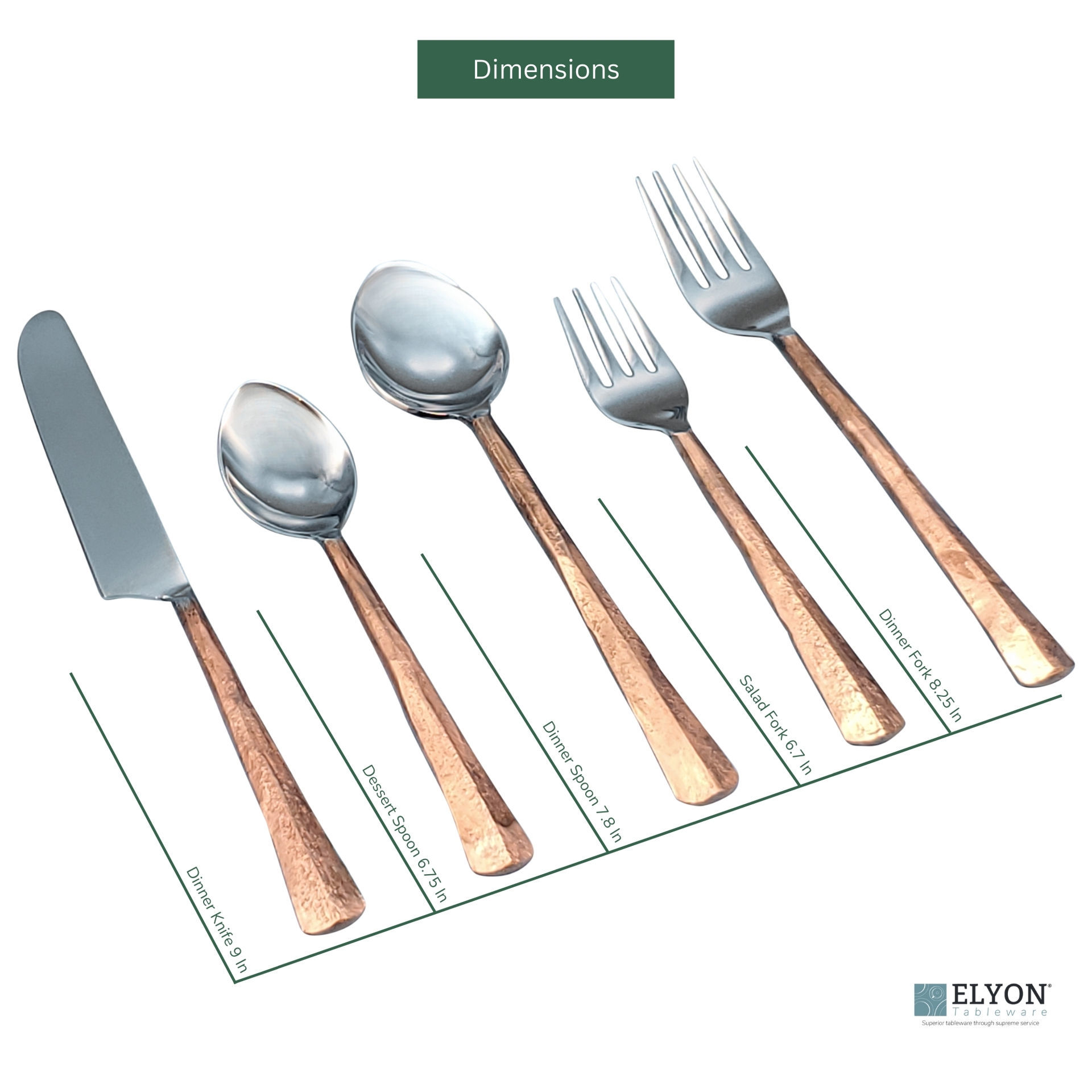 Best Modern Hand forged Flatware and Silverware sets. Elyon Tableware ...