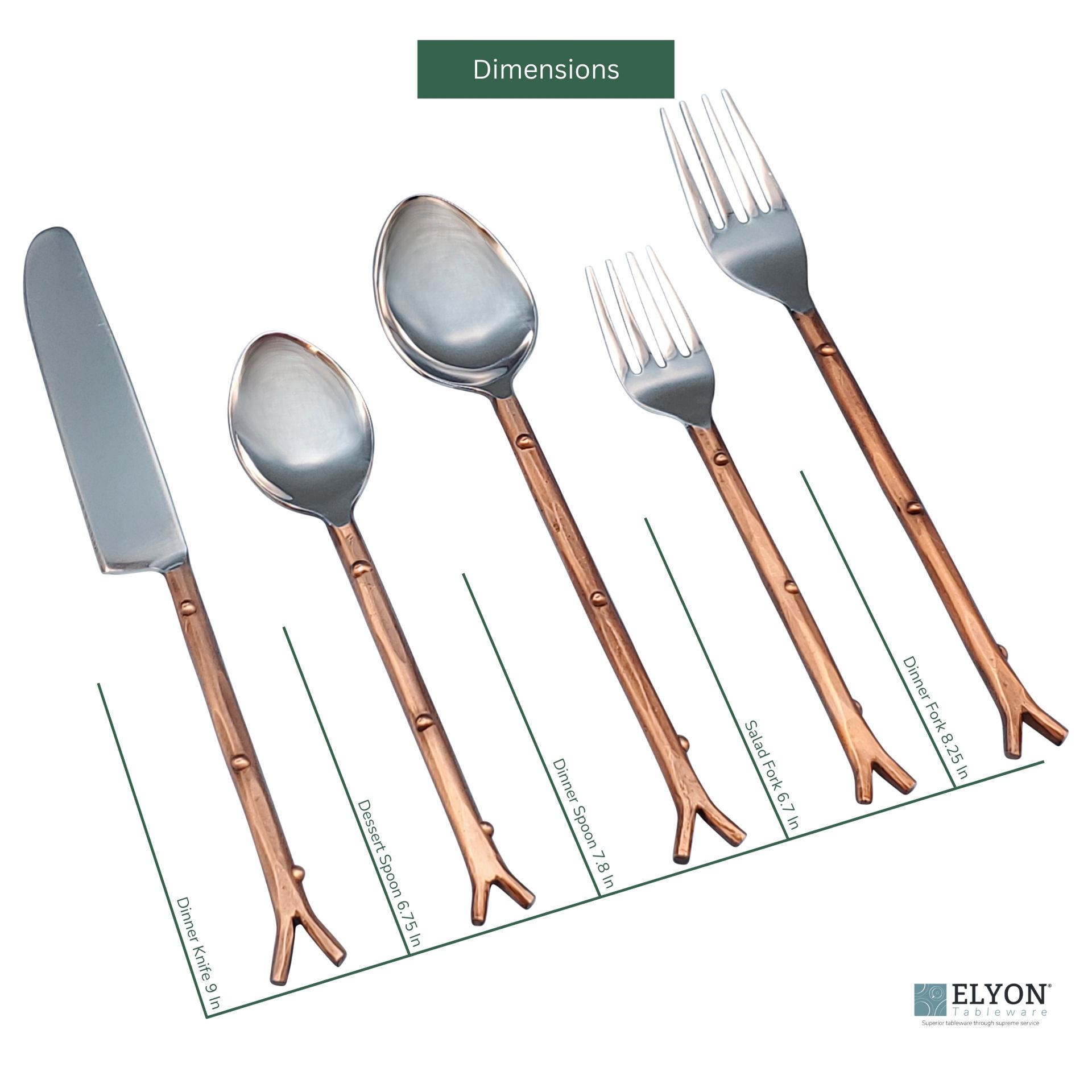 Best Modern Hand-Forged Flatware Set, Stainless Steel,. Elyon Tableware ...
