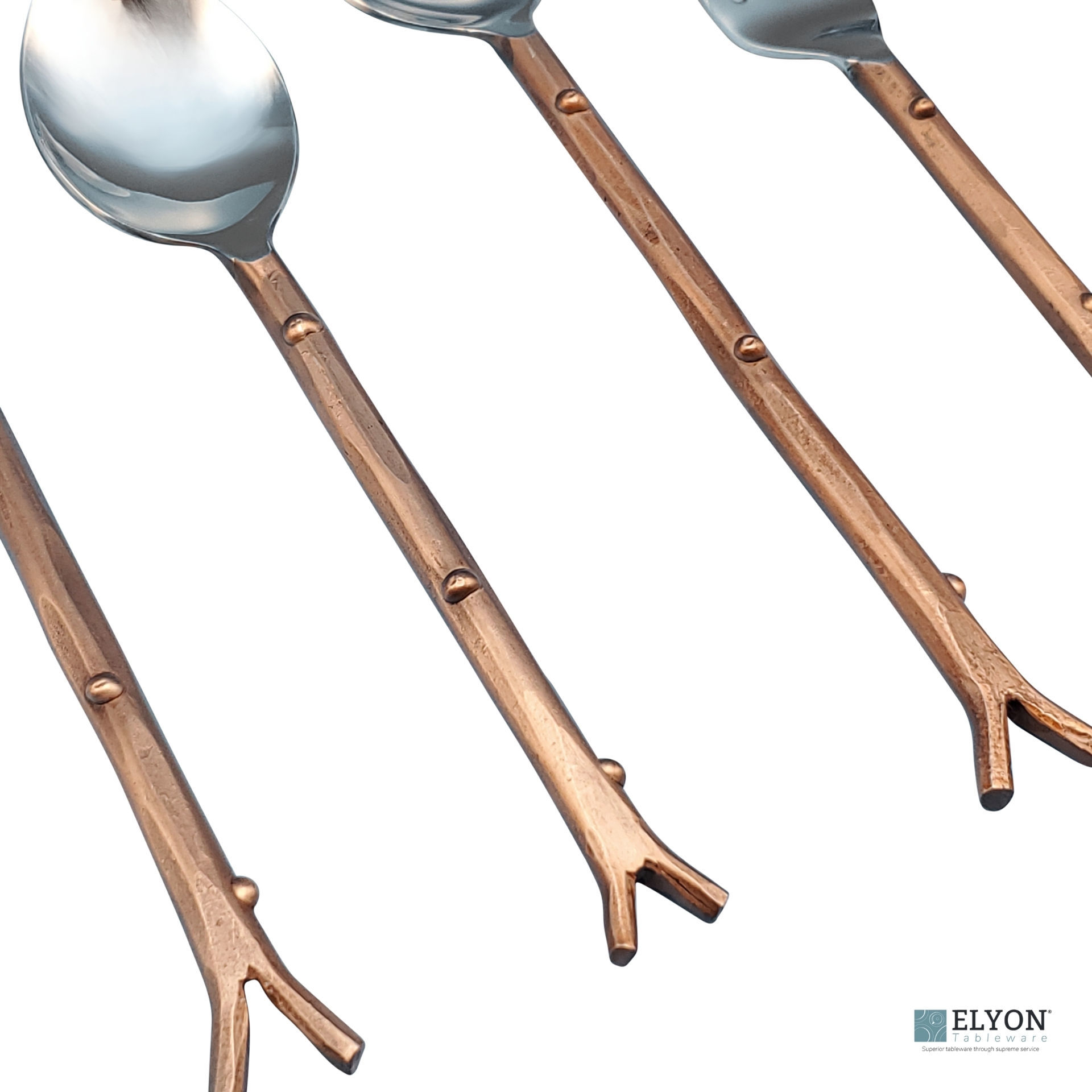 Best Modern Hand-Forged Flatware Set, Stainless Steel,. Elyon Tableware ...