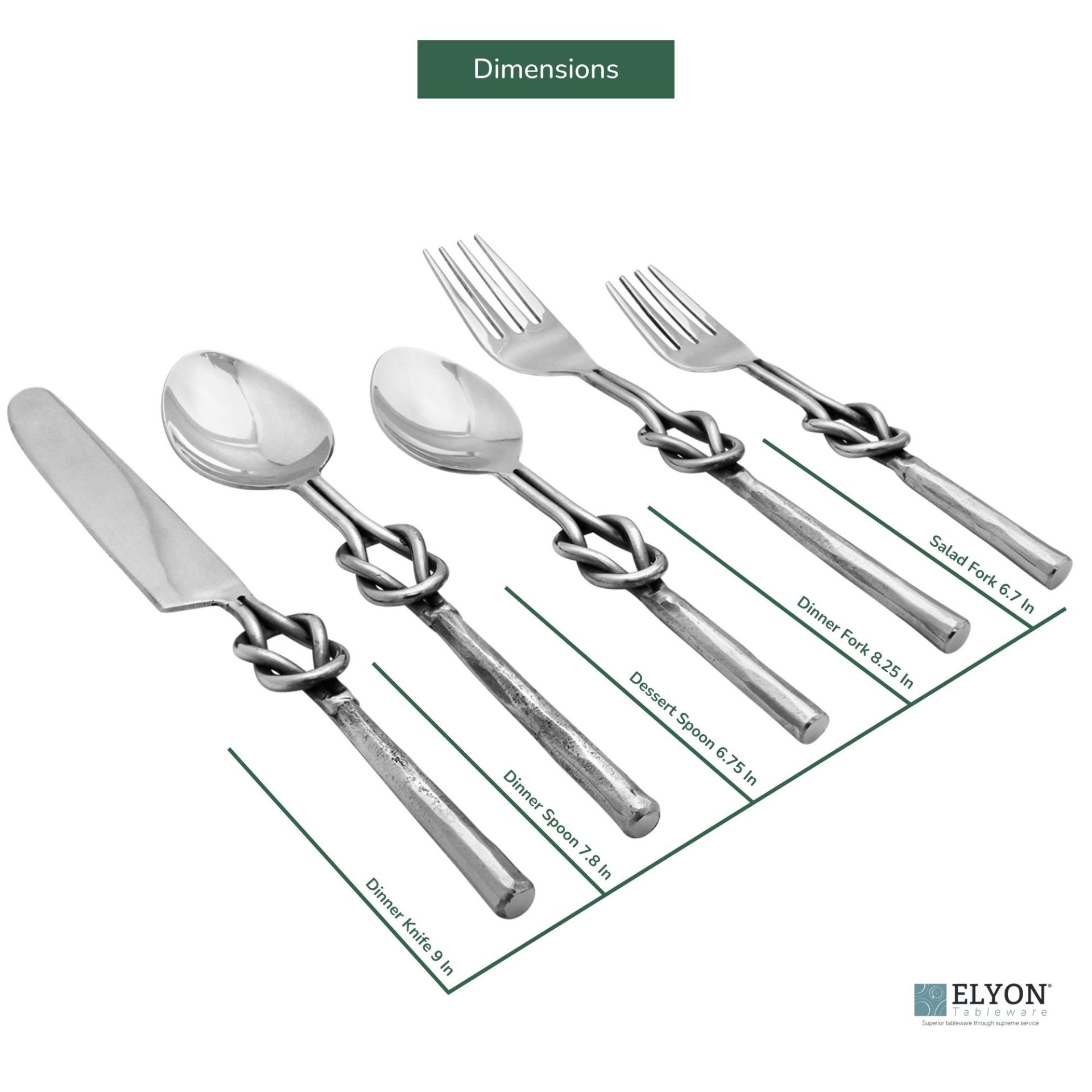 Best Modern hand forged Flatware and Silverware sets. Elyon Tableware ...