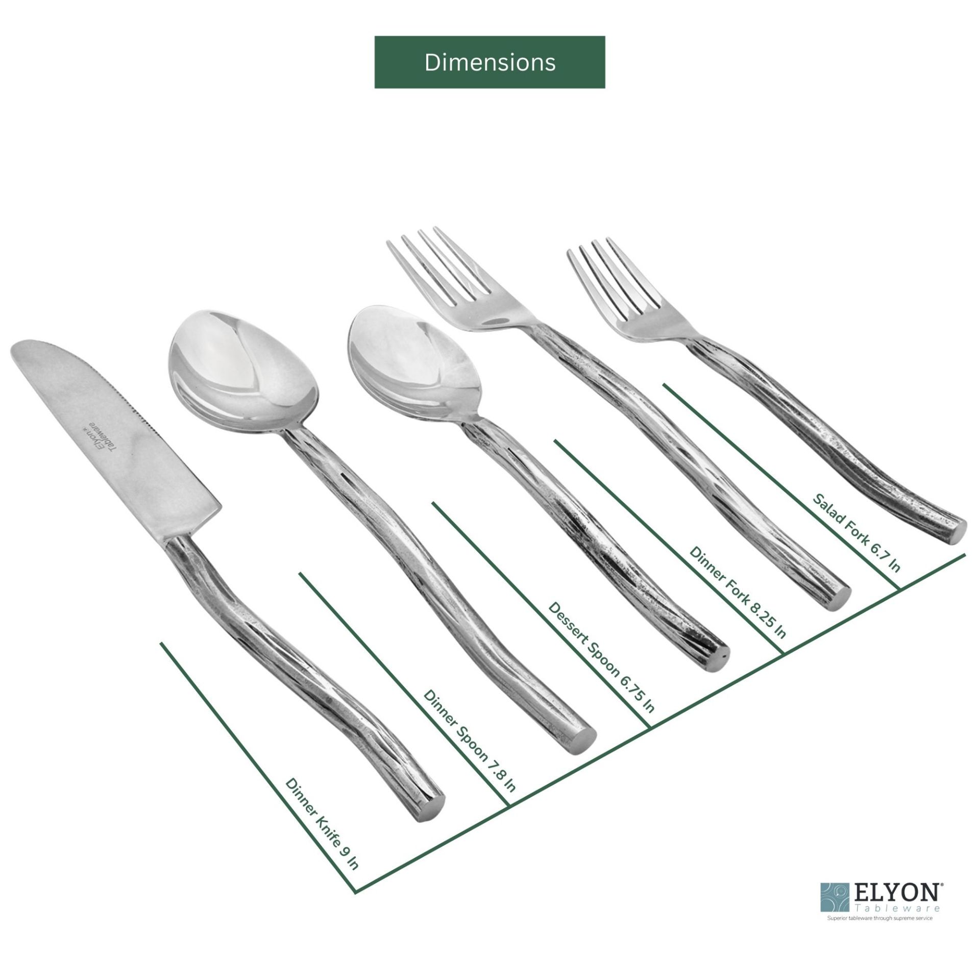 Best Modern hand forged Flatware and Silverware sets. Elyon Tableware ...