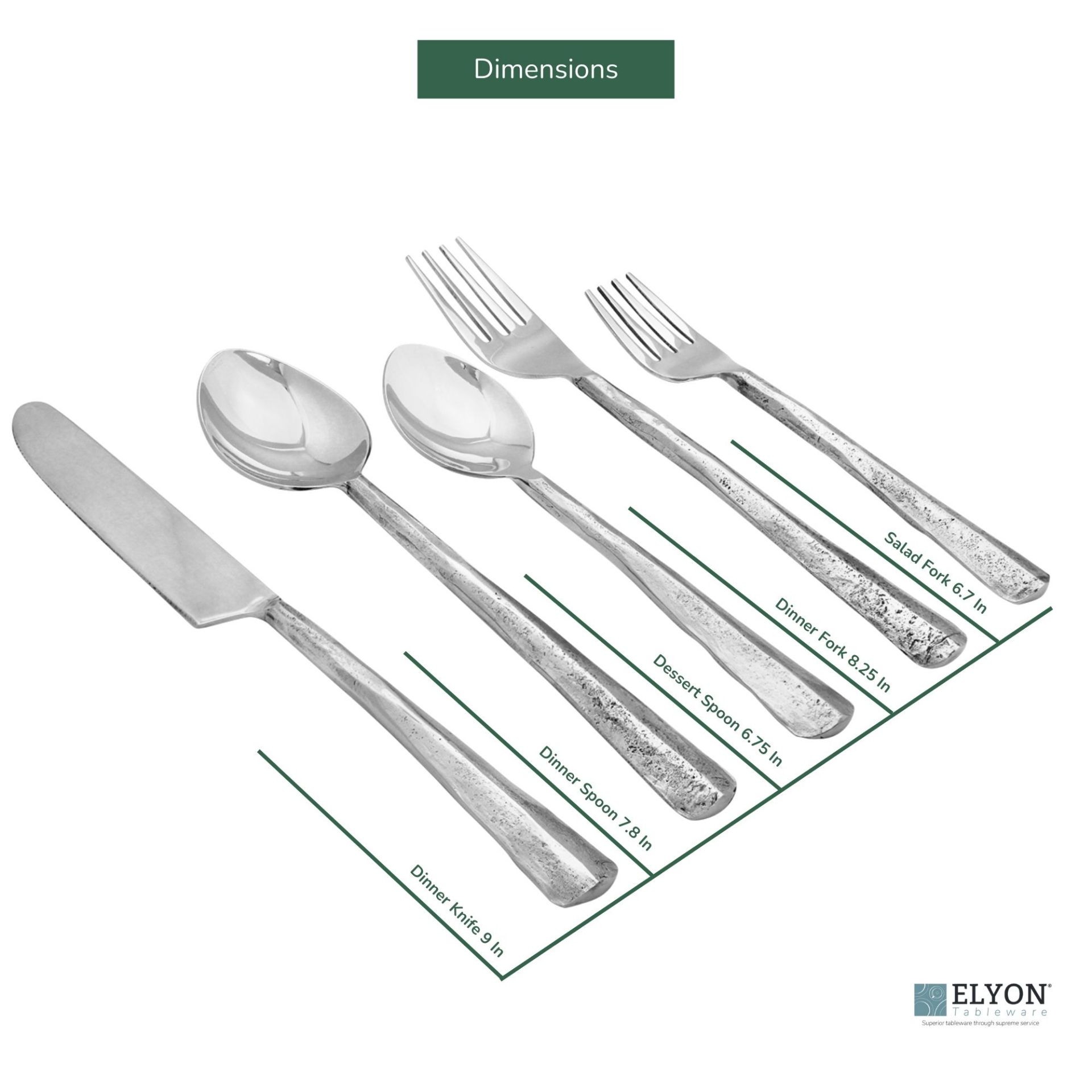 Best Modern Hand forged Flatware and Silverware sets. Elyon Tableware ...